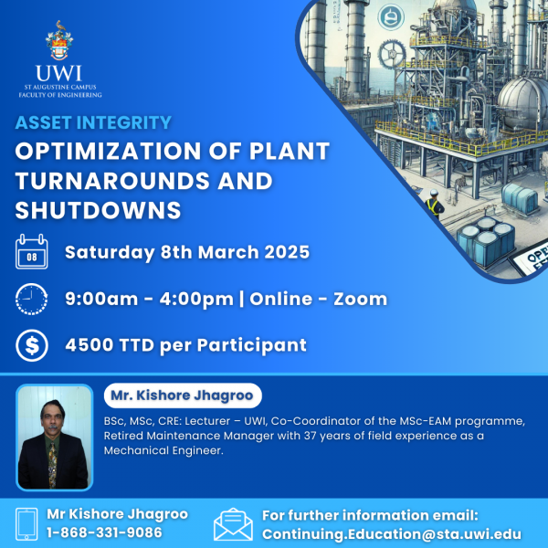 Asset Integrity: Optimization of Plant Turnarounds and Shutdowns | The Faculty of Engineering